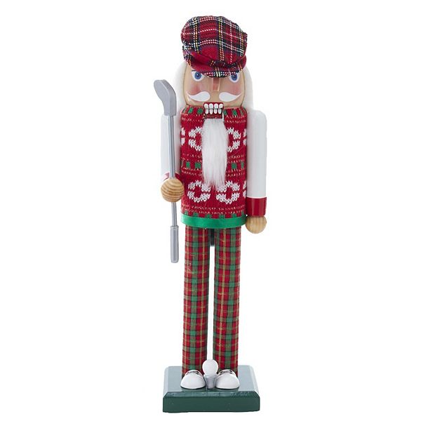 Kurt Adler Golfer Nutcracker Christmas Floor Decor