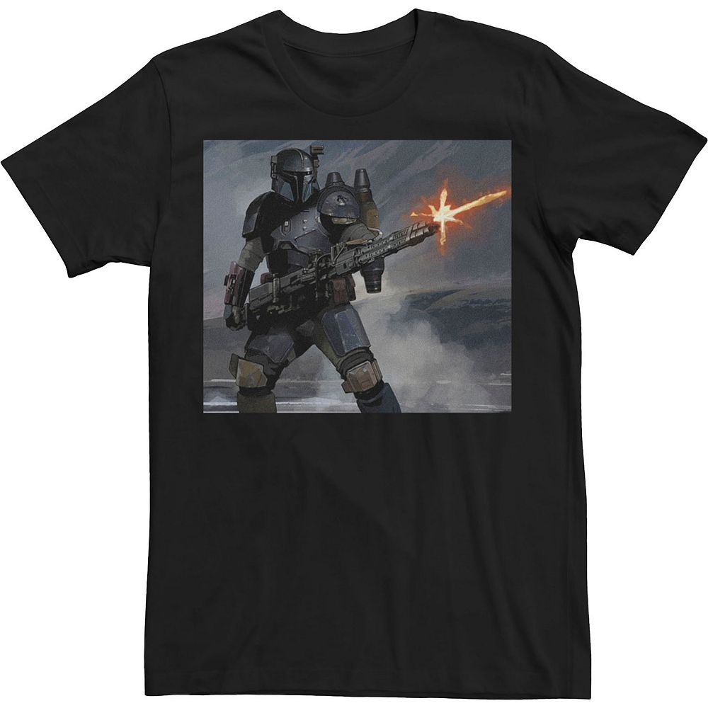 Men's Star Wars Mando Fire Portrait Tee