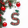 Buffalo Check Letter Monogram Christmas Ornament