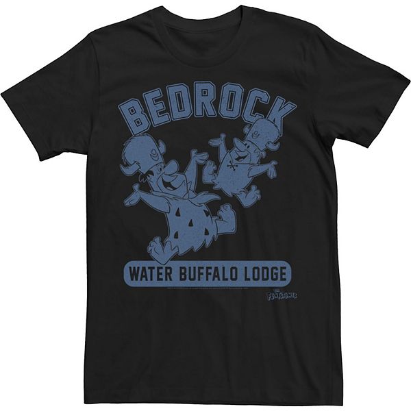 Men's The Flintstones Bedrock Water Buffalo Lodge Collegiate Tee