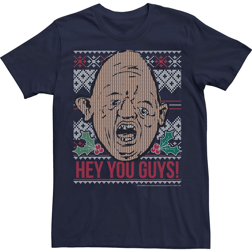 Men's The Goonies Sloth Hey You Guys Ugly Christmas Style Tee