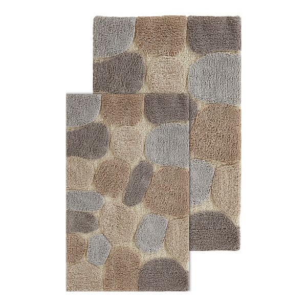 Chesapeake Pebbles 2-pack Safari Bath Rug Set