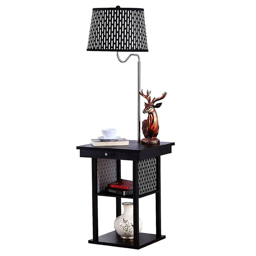 Brightech Madison 56" Led Table And Lamp Combo With Usb Port And Outlet