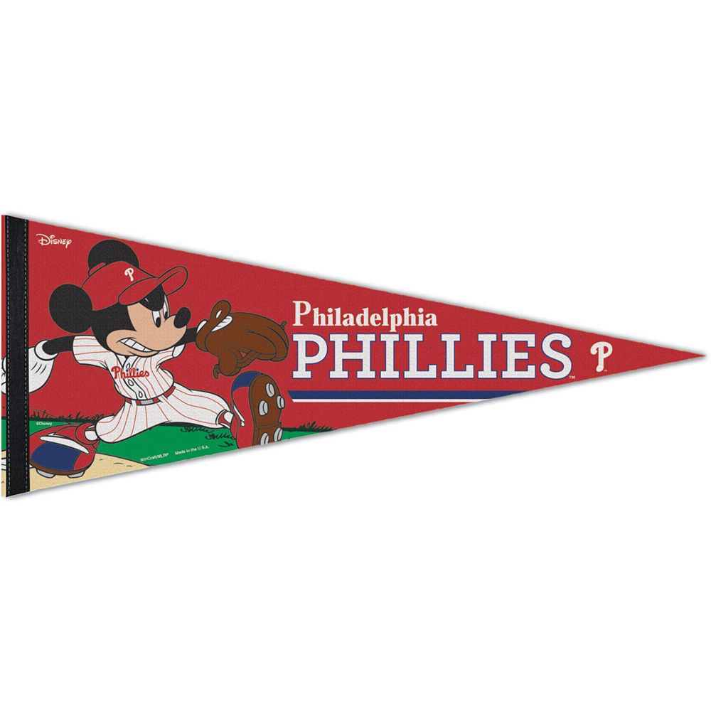 WinCraft Philadelphia Phillies 12'' x 30'' Disney Mickey Mouse Premium ...
