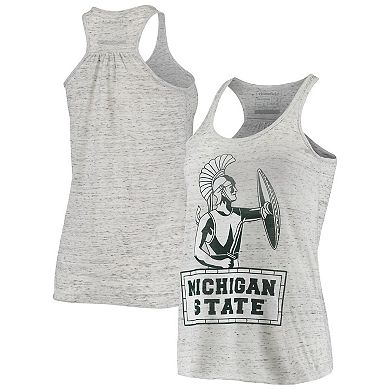 Women's Homefield Ash Michigan State Spartans Vintage Shield Racerback ...