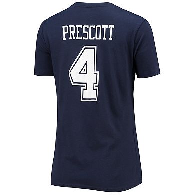 Women's Fanatics Dak Prescott Navy Dallas Cowboys Player Icon Name ...