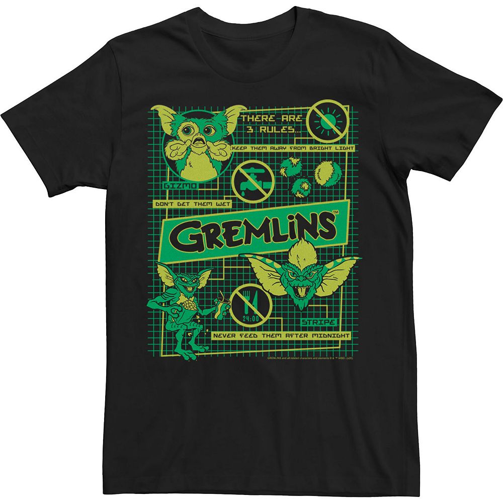 Men's Gremlins Three Rules Schematics Tee