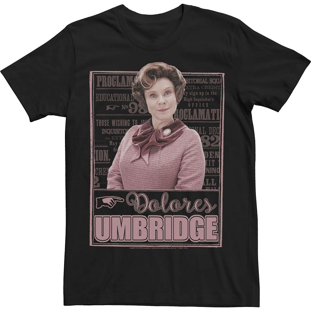 Men's Harry Potter Dolores Umbridge Proclamation Portrait Tee