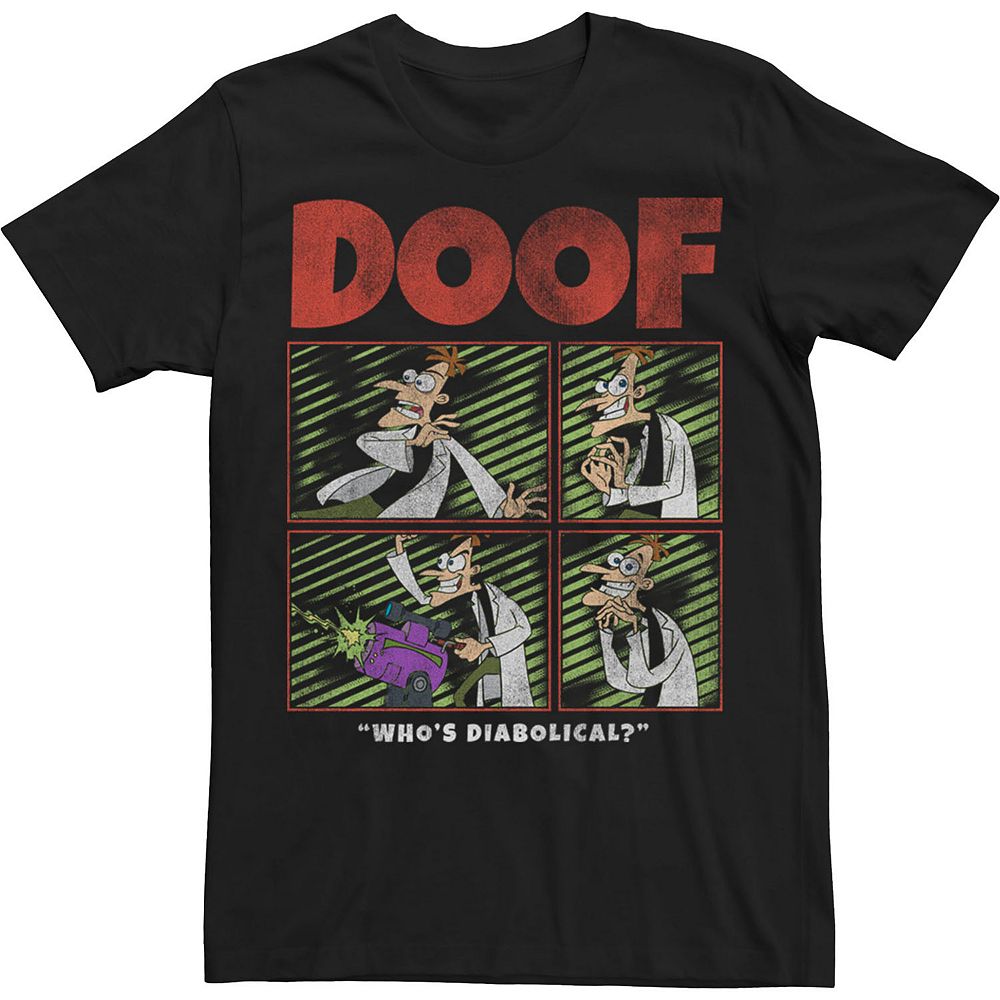 Disney's Phineas And Ferb Men's DOOF Box Up Tee