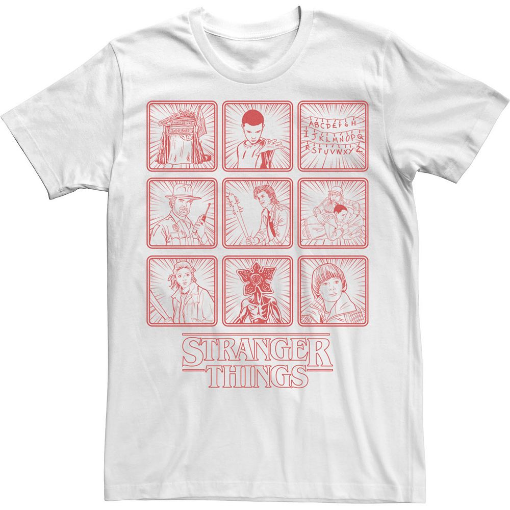 Men's Netflix Stranger Things Red Line Art Box Up Tee
