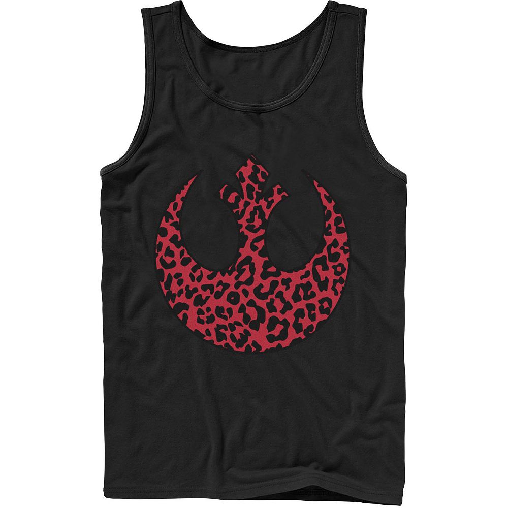 Men's Star Wars Rebellion Emblem Cheetah Print Fill Tank Top