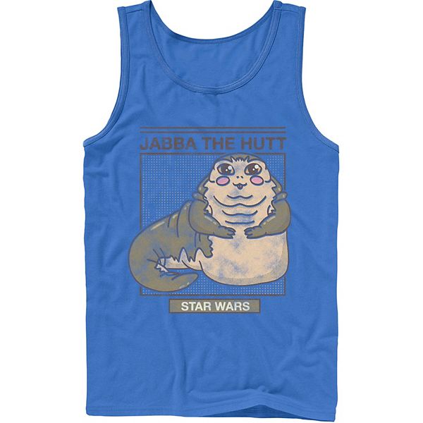 Men's Star Wars Jabba The Hutt Cartoon Cute Portrait Grid Tank Top