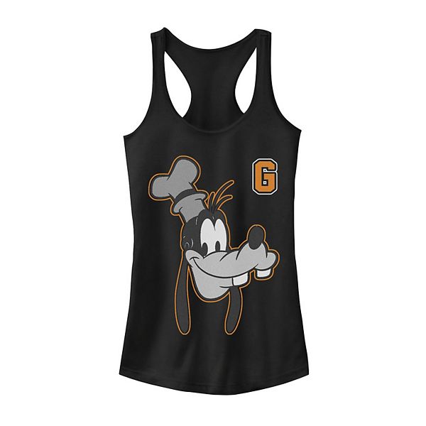 Disney's Goofy Varsity Letter Face Portrait Juniors' Tank Top