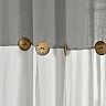 Lush Decor Linen Button Window Curtain