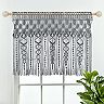 Lush Decor Boho Macrame Textured Cotton Valance