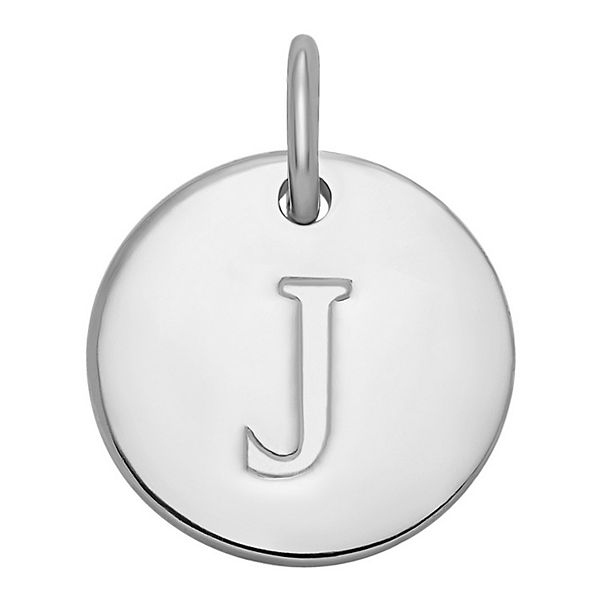 PRIMROSE Sterling Silver Letter Disc Charm