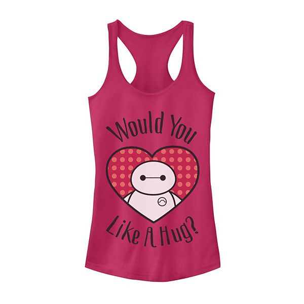 Disney's Big Hero 6 Juniors' Baymax Would You Like A Hug Graphic Tank Top