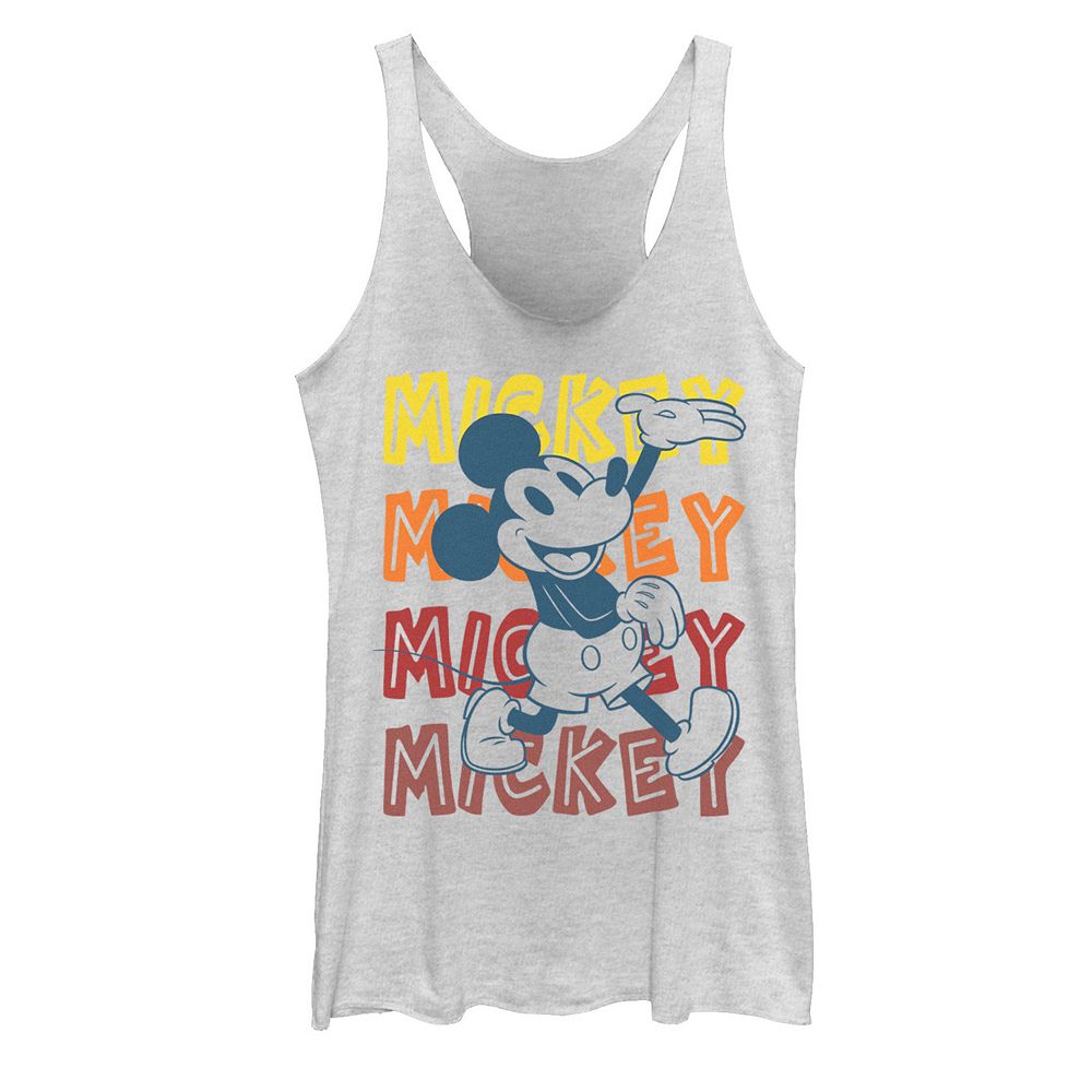 Disney's Mickey Mouse Gradient Name Stack Portrait Juniors' Tank Top