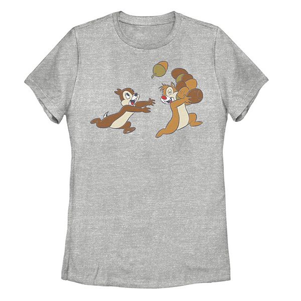 Juniors' Disney's Chip 'n' Dale Acorn Chase Tee