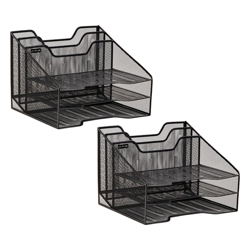 Mind Reader 2-pack Three-Tiered Desk Organizer Tray