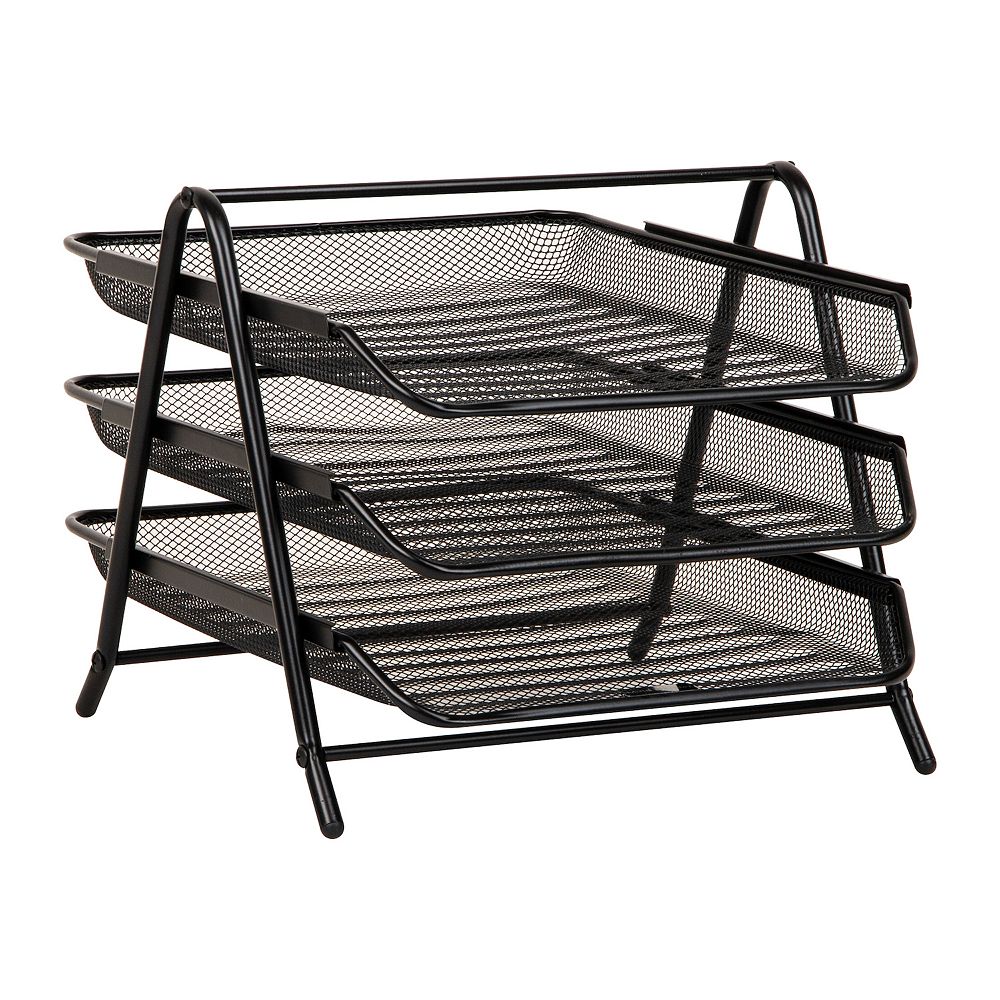 Mind Reader Desk Organizer With 3 Sliding Trays