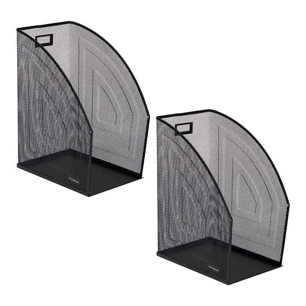 Mind Reader Jumbo Metal Mesh File Organizer 2-Pack
