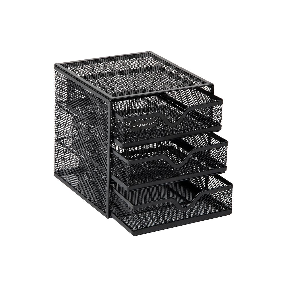 Mind Reader Mesh Mini 3 Tier Drawer Organizer