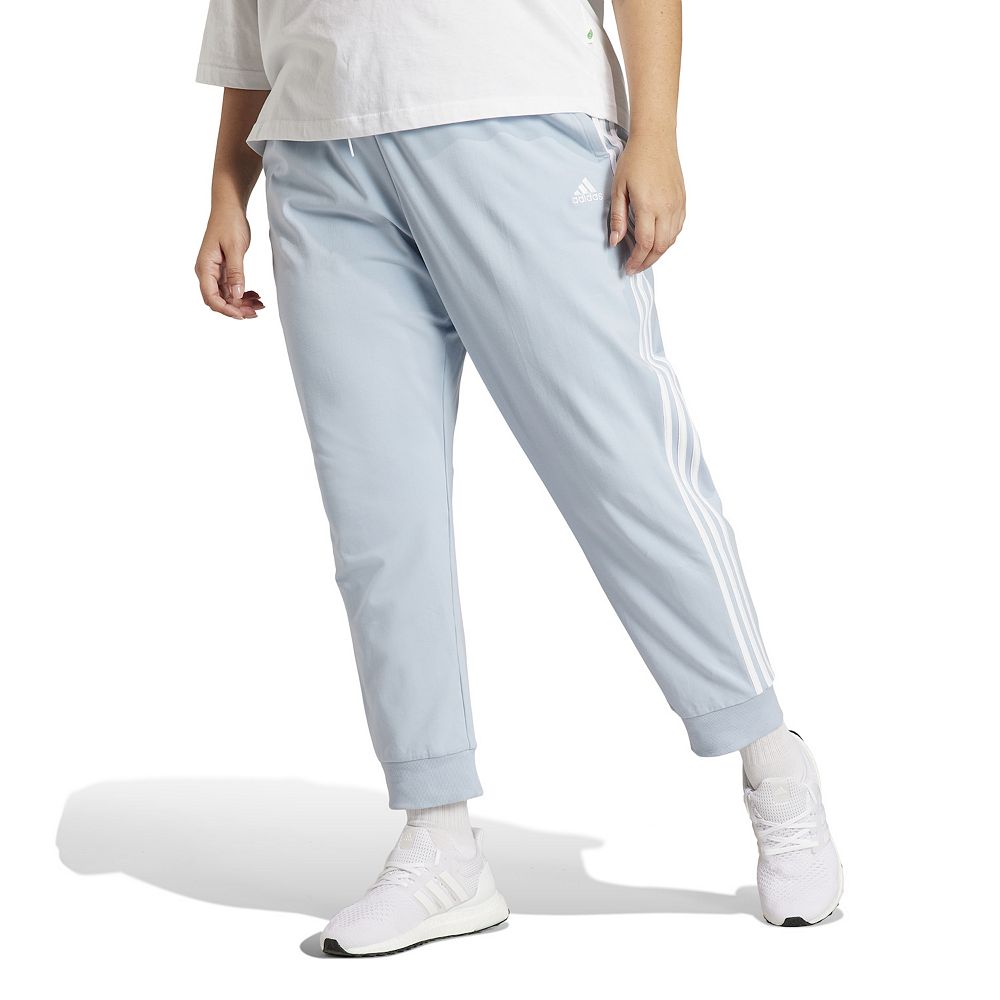 Plus Size adidas Essential 3-Stripe Single Jersey Pants