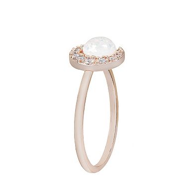LC Lauren Conrad Simulated Opal Moon Ring