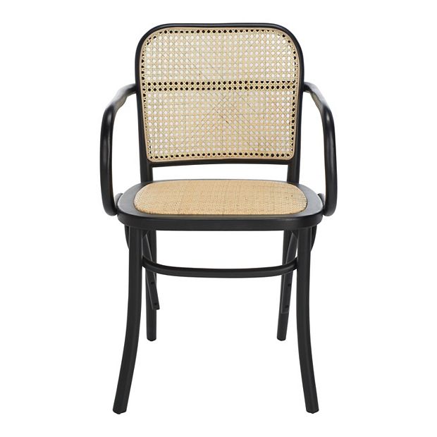 Safavieh Keiko Cane Dining Chair Black Natural