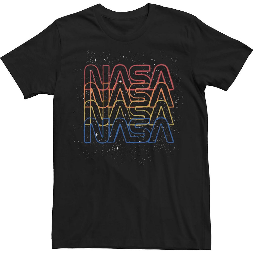 Big & Tall NASA Neon Nasa Logo Color Pop Tee