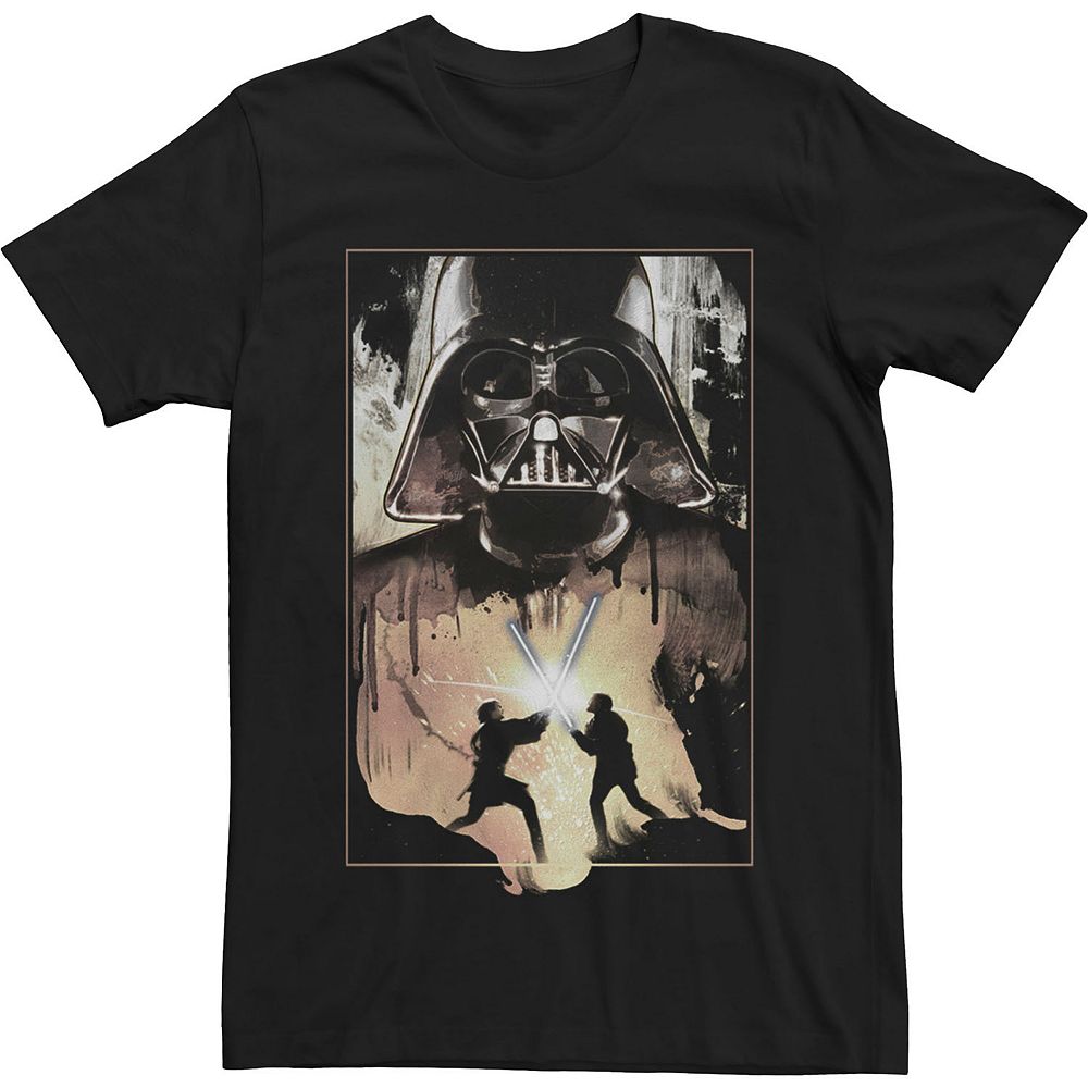 Big & Tall Star Wars Raw Battle Silhouette Poster Tee