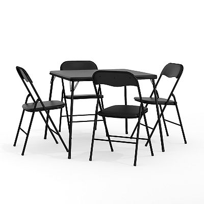 Flash Furniture Folding Card Table and Chair 5 piece Set
