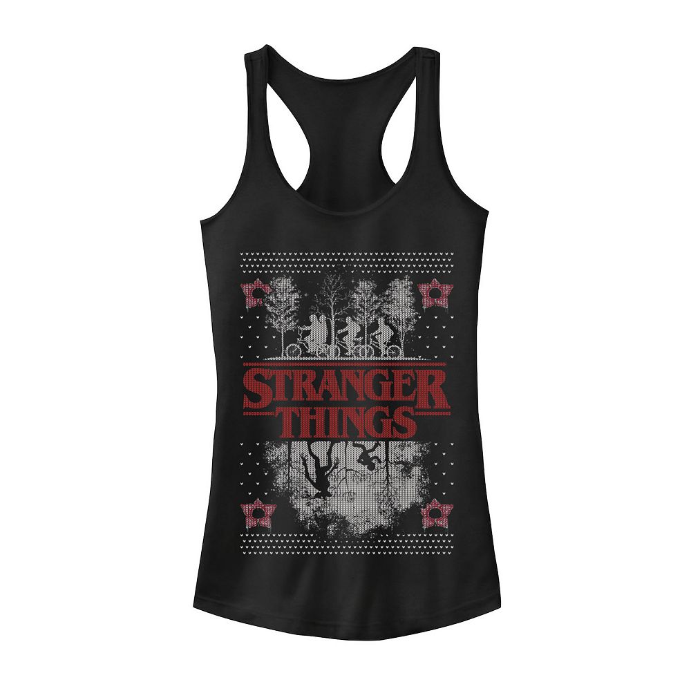 Juniors' Netflix Stranger Things Ugly Christmas Sweater Style Graphic ...