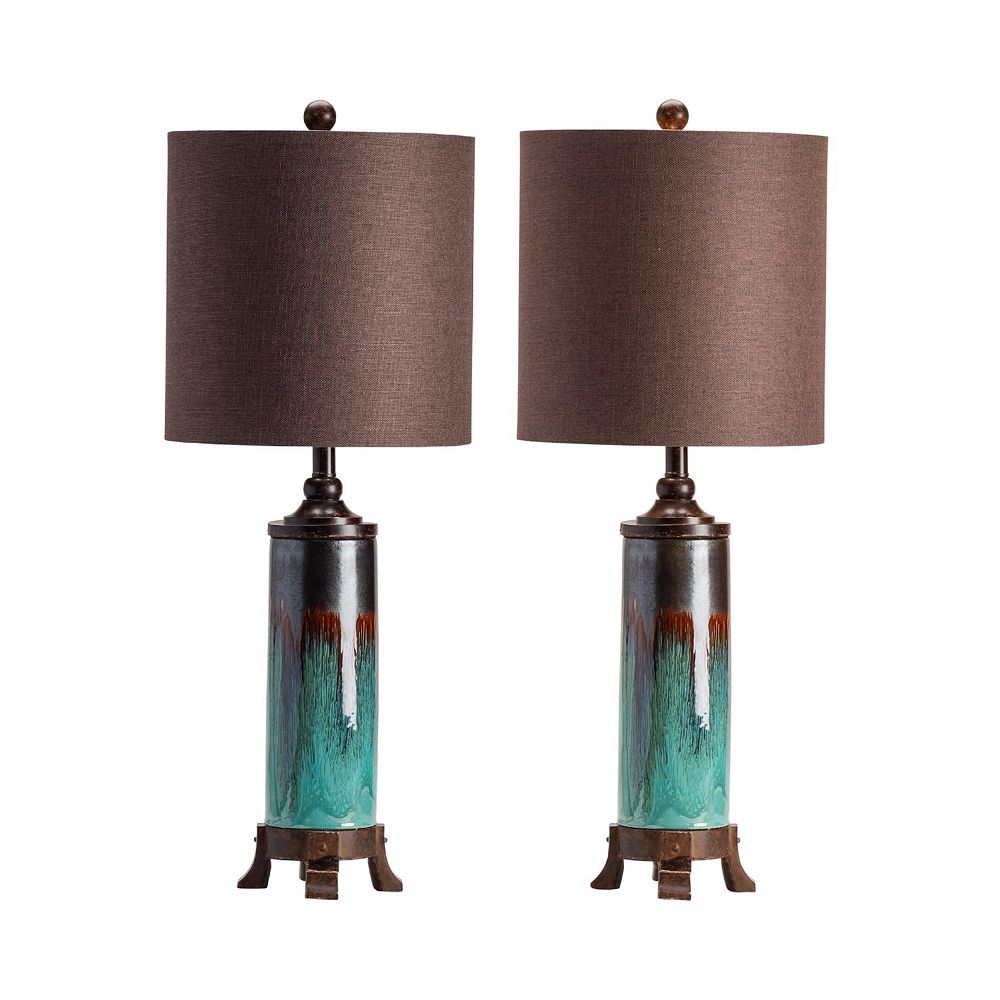 Briston Glazed Table Lamp 2-piece Set
