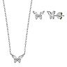 PRIMROSE Sterling Silver Cubic Zirconia Butterfly Stud Earrings ...