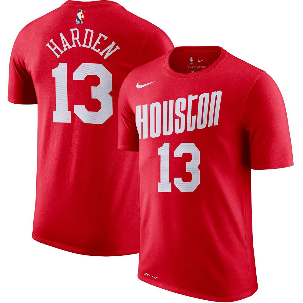 Men's Nike James Harden Red Houston Rockets Hardwood Classic Name ...