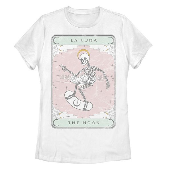 Juniors' Moon Skate Playing Card Graphic Tee