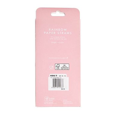 Talking Tables Rainbow Paper Straws 10-Pack