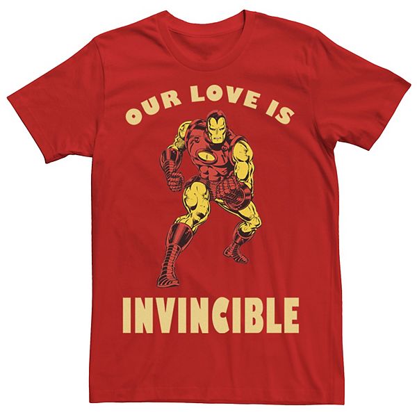 Men's Marvel Invincible Love Valentines Day Tee