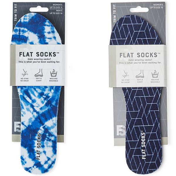 Flat Socks Printed 2-Pack