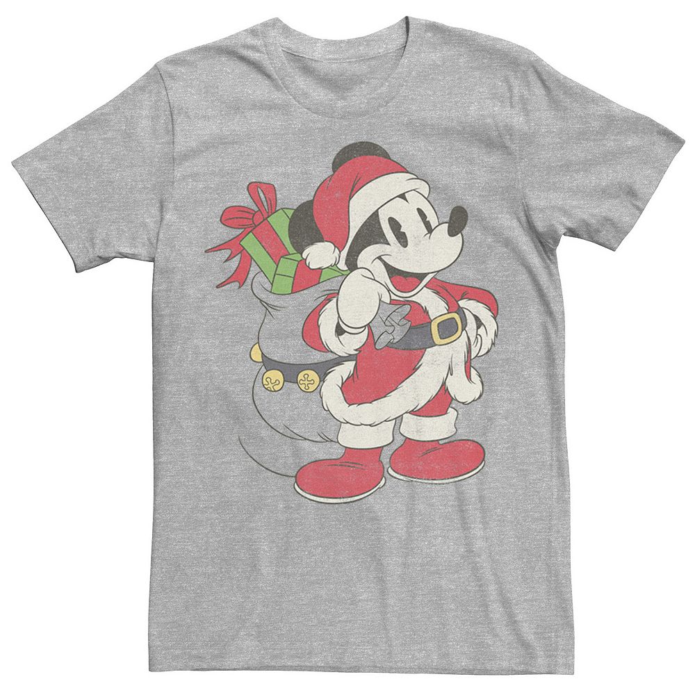 Disney's Mickey Mouse Men's Christmas Santa Claus Portrait Tee