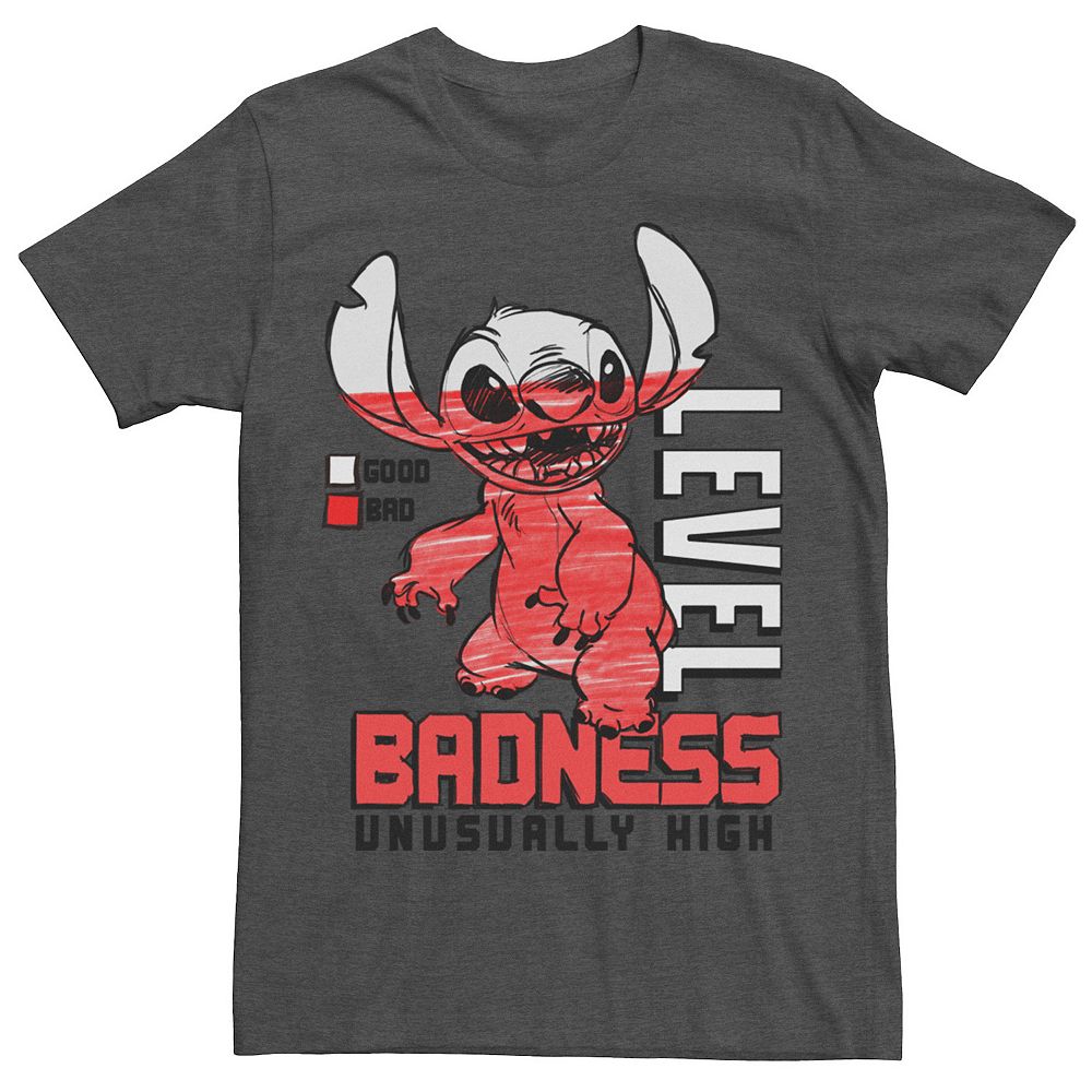 Disney's Lilo & Stitch Level Badness Gradient Portrait Men's Tee