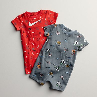 Baby Boy Nike Sports Graphics Logo Romper