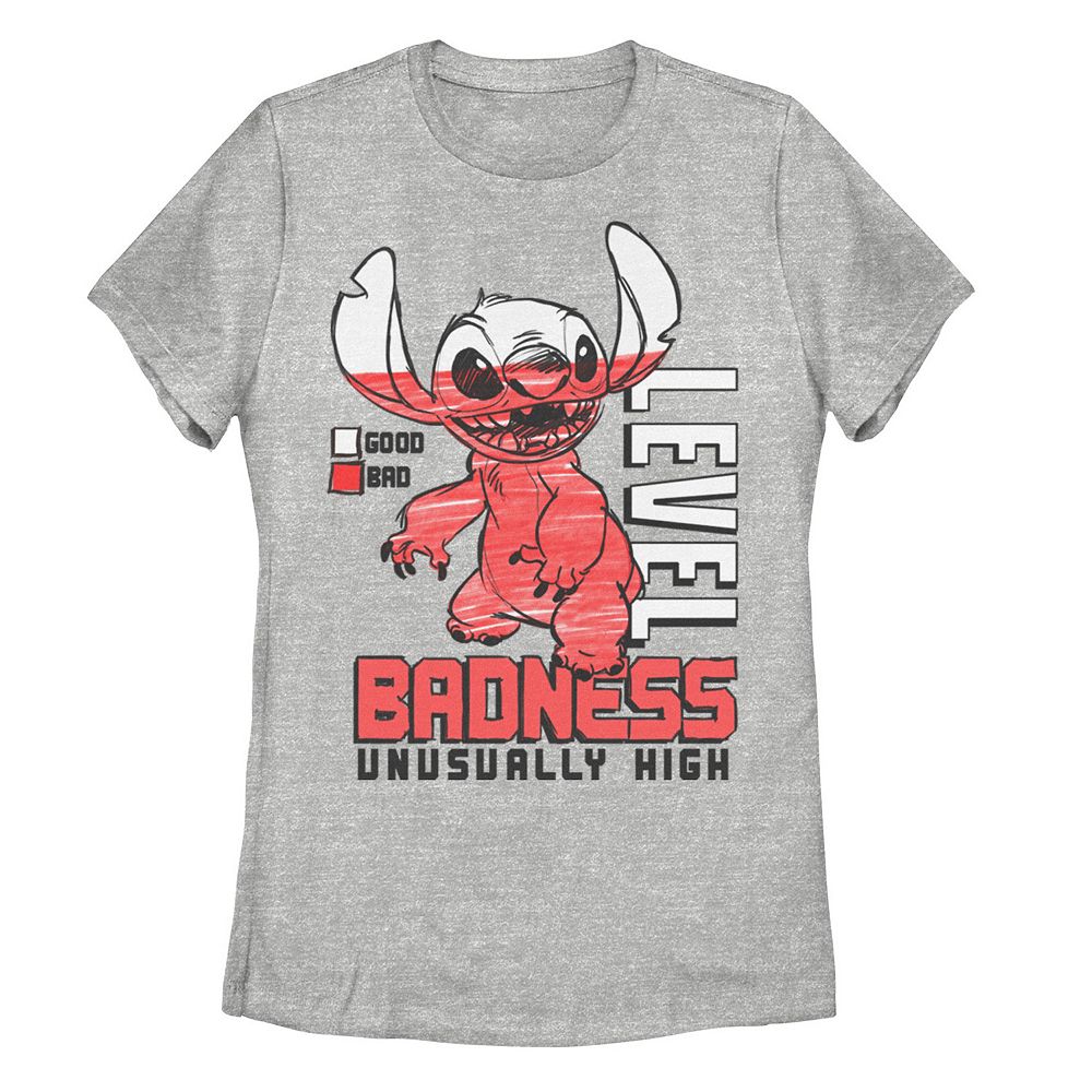 Disney's Lilo & Stitch Juniors' Level Badness Gradient Portrait Tee