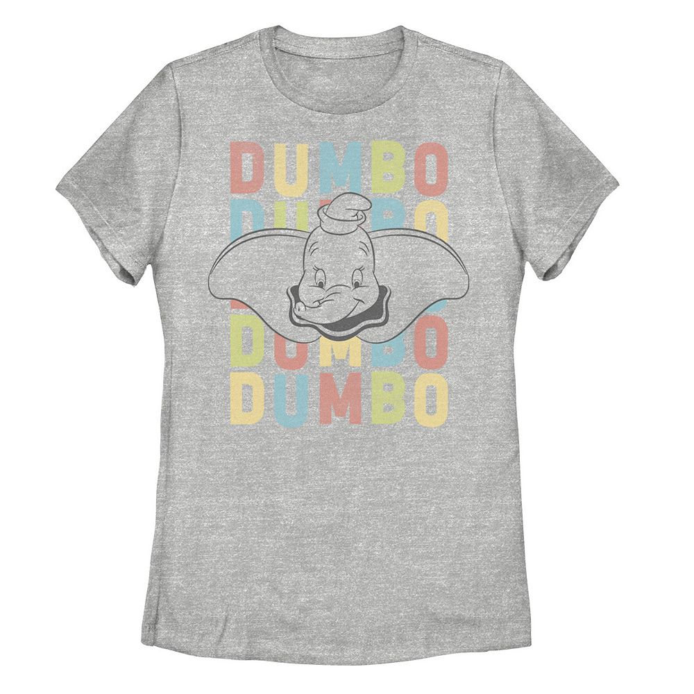 Disney's Dumbo Juniors' Name Stack Colorful Vintage Poster Tee