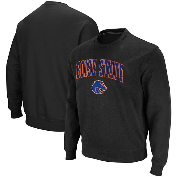 Men's Colosseum Black Boise State Broncos Arch & Logo Tackle Twill ...