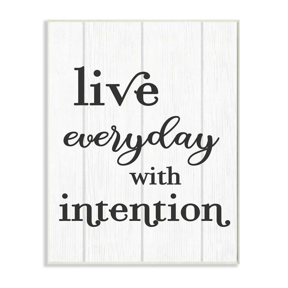 Stupell Home Decor Live Everyday With Intention Plaque Wall Art