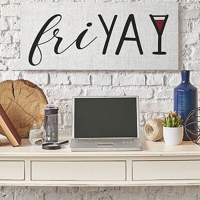 Stupell Home Decor Fri Yay Drink Canvas Wall Art