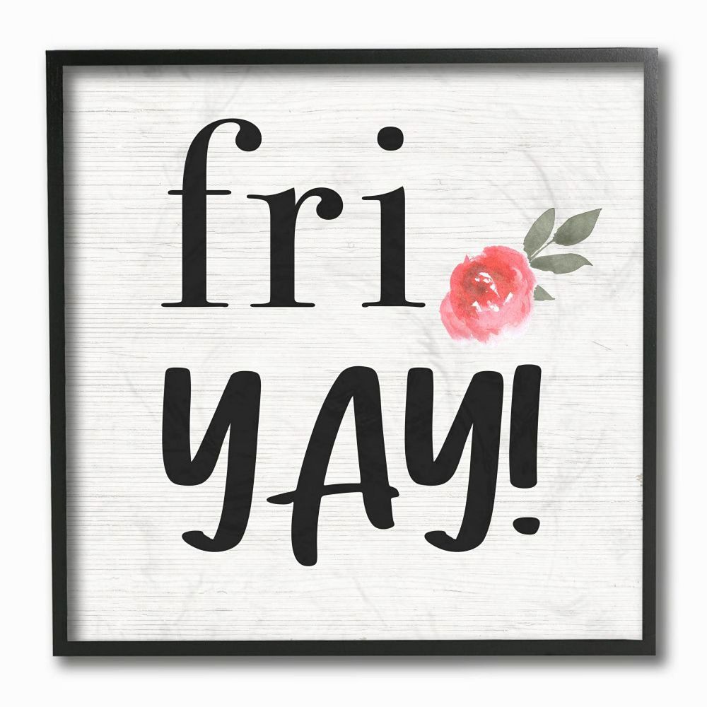 Stupell Home Decor Fri Yay Framed Wall Art